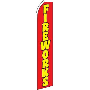 Fireworks, red blade Banner 11.5'x2.5' – Flag Outlet Ltd.